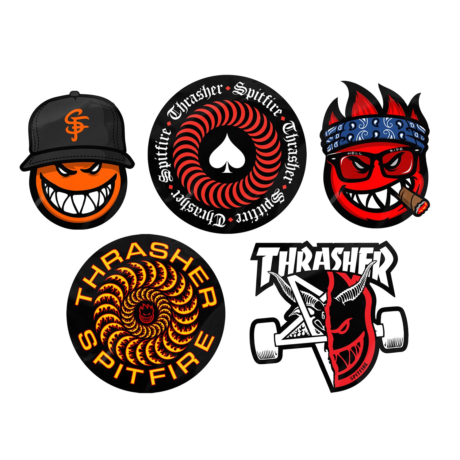 Spitfire X Thrasher Sticker Pack – DLX
